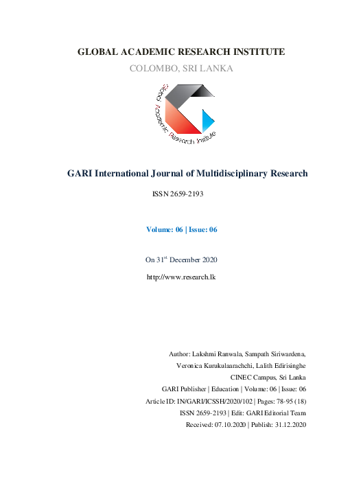 (PDF) GLOBAL ACADEMIC RESEARCH INSTITUTE