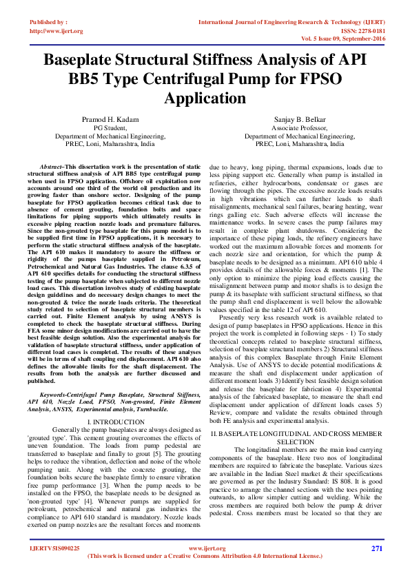 (PDF) Baseplate Structural Stiffness Analysis of API BB5 Type ...