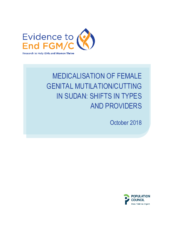 (PDF) Medicalisation of female genital mutilation/cutting in Sudan ...