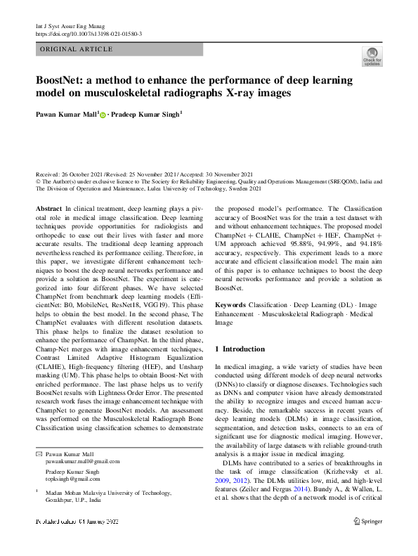 (PDF) BoostNet: a method to enhance the performance of deep learning model on musculoskeletal ...