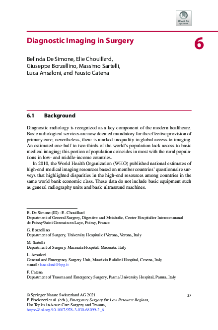 (PDF) Diagnostic Imaging in Surgery