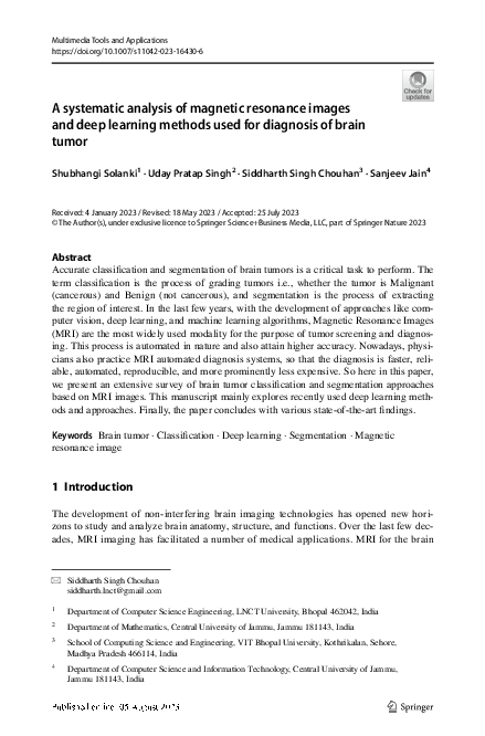 (PDF) A systematic analysis of magnetic resonance images and deep learning methods used for ...