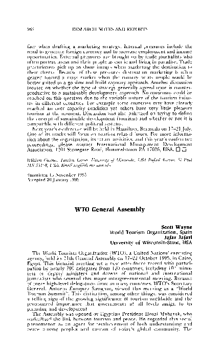 (PDF) WTO general assembly
