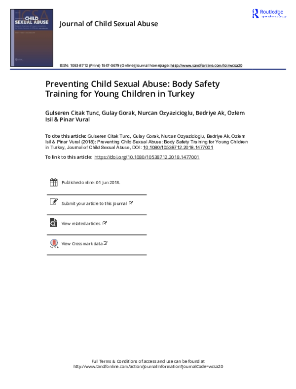 (PDF) Preventing Child Sexual Abuse: Body Safety Training for Young ...