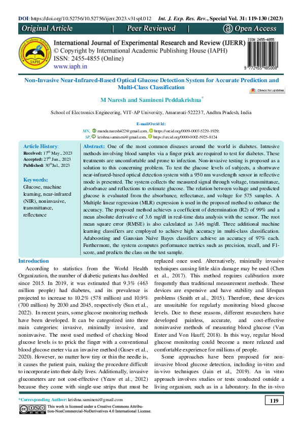 (PDF) Non-Invasive Near-Infrared-Based Optical Glucose Detection System for Accurate Prediction ...
