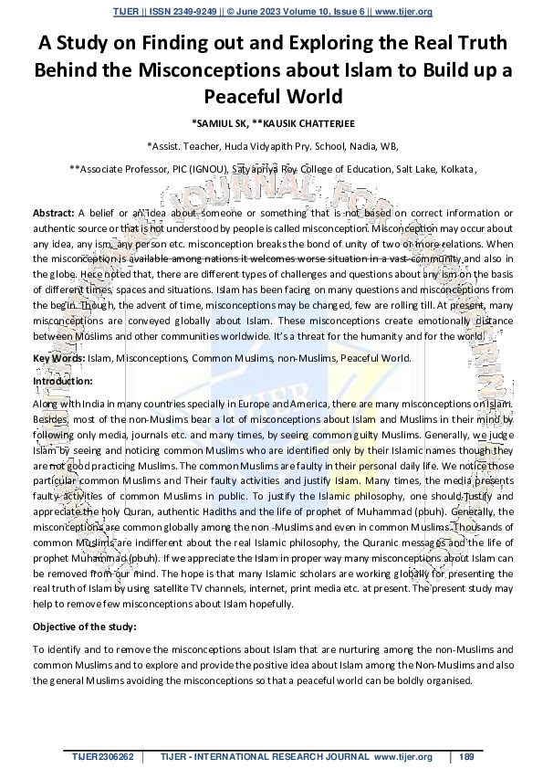 (PDF) A Study on Finding out and Exploring the Real Truth Behind the ...