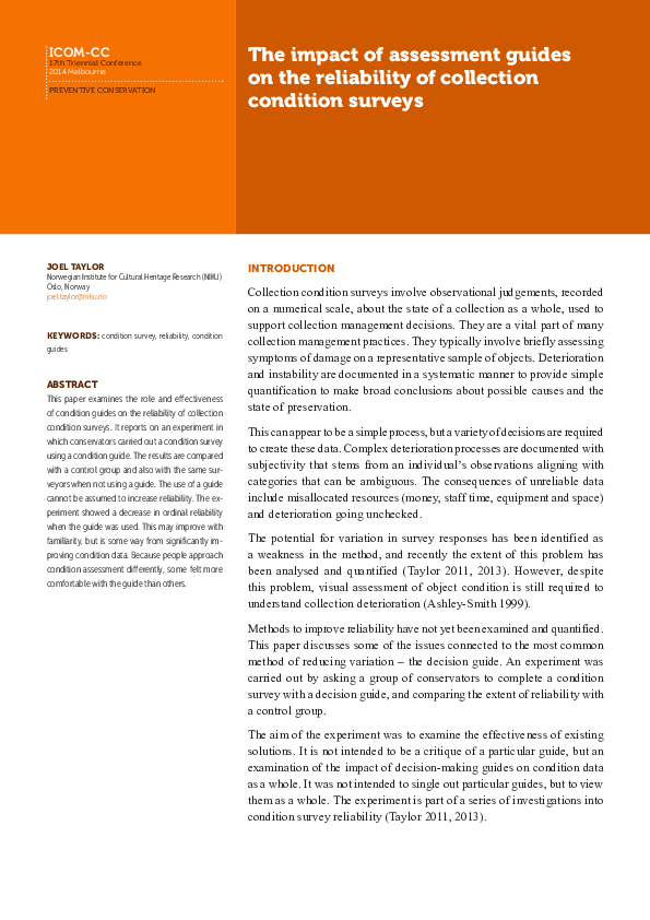 (PDF) The impact of assessment guides on the reliability of collection ...