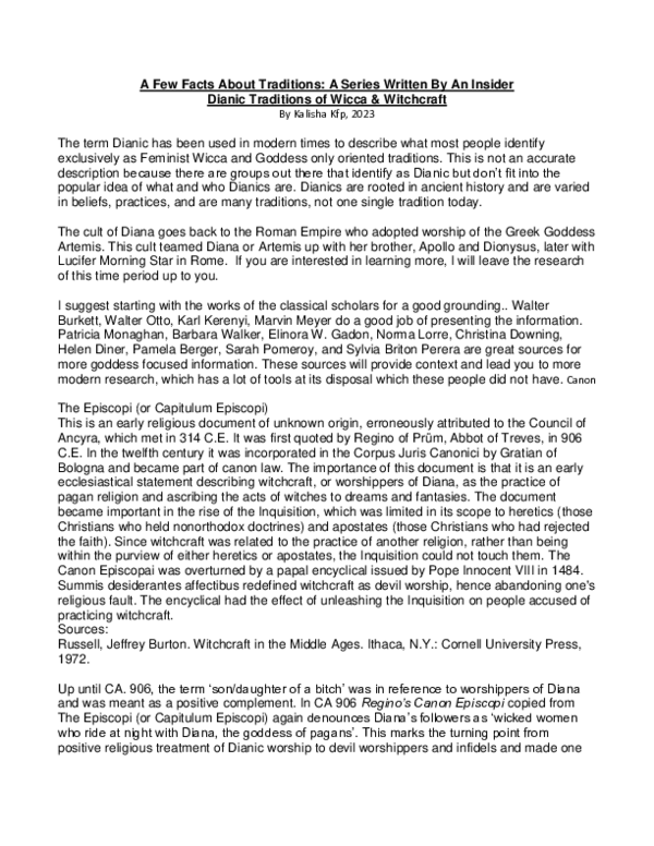 (PDF) A Few Facts About Traditions: A Series Written By An Insider ...
