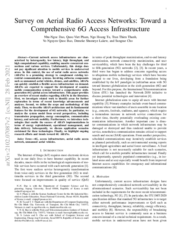 (PDF) Innovative Aerial Radio Access Networks for 6G Infrastructure
