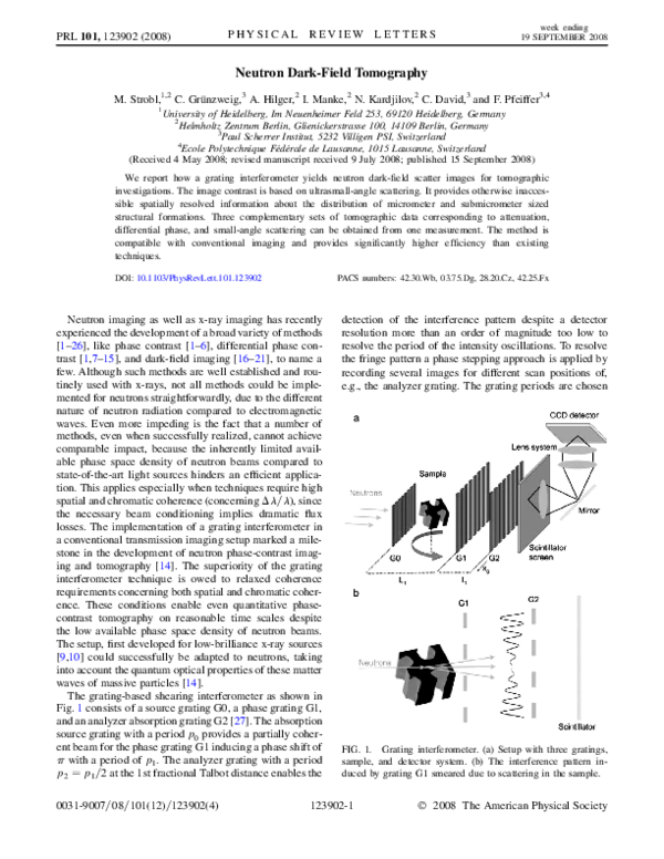 (PDF) Neutron Dark-Field Tomography