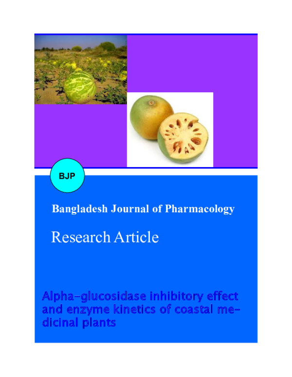 (PDF) Alpha glucosidase inhibitory effect and enzyme kinetics of ...
