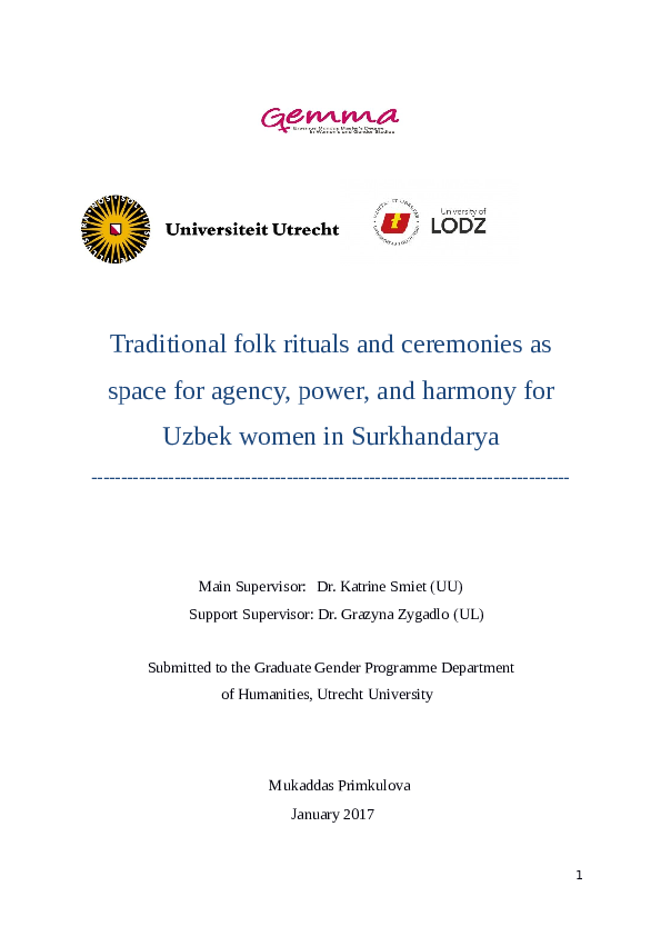 (PDF) Traditional folk rituals and ceremonies as space for agency ...