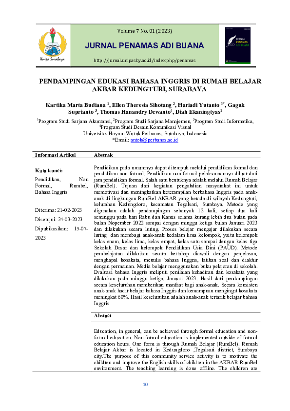(PDF) JURNAL PENAMAS ADI BUANA