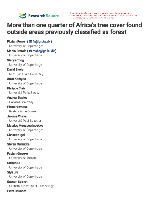 (PDF) A consistent assessment of trees inside and outside forests ...