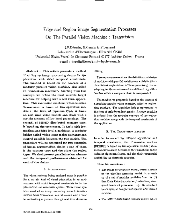 (PDF) Edge and region image segmentation processes on the parallel ...