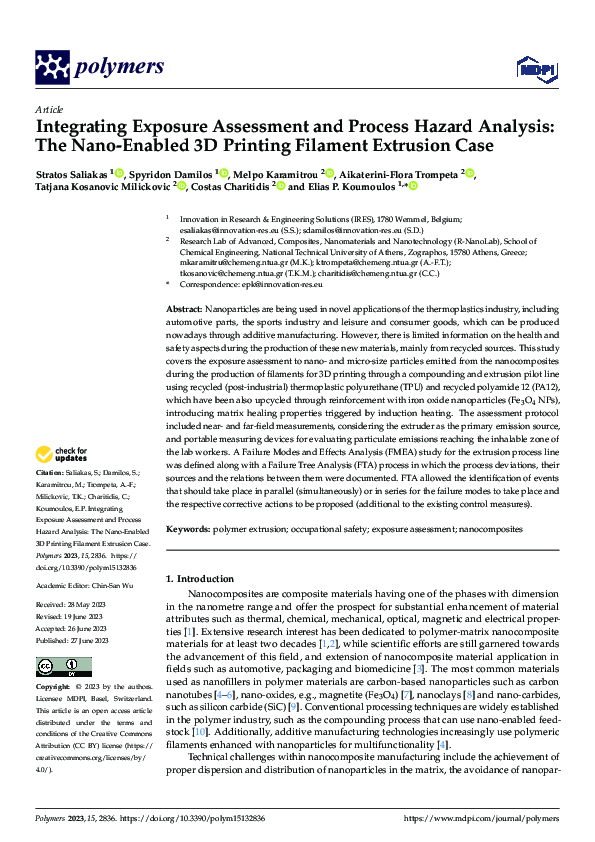 (PDF) Integrating Exposure Assessment and Process Hazard Analysis: The ...