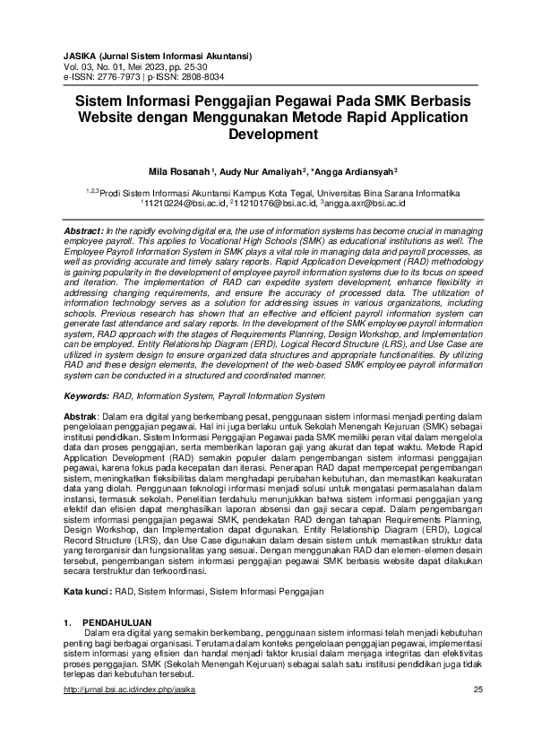 (PDF) Sistem Informasi Penggajian Pegawai Pada SMK Berbasis Website dengan Menggunakan Metode ...
