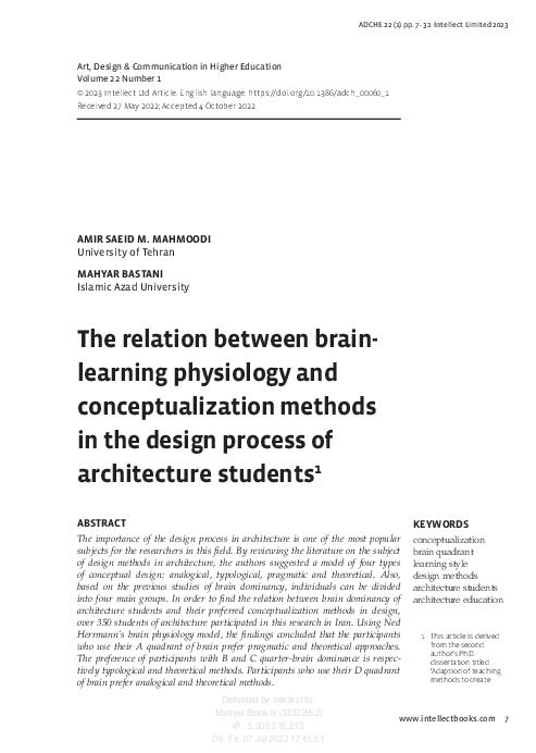 (PDF) The relation between brain-learning physiology and ...