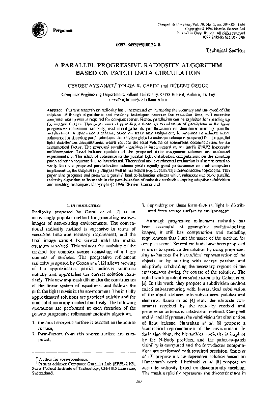 (PDF) A parallel progressive radiosity algorithm based on patch data circulation