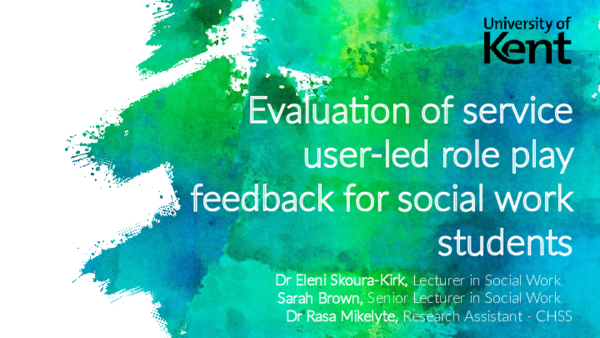 (PPT) Evaluation of service user-led role play feedback for social work ...
