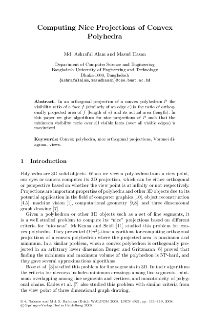 (PDF) Computing Nice Projections of Convex Polyhedra | MH Masud Hasan - Academia.edu