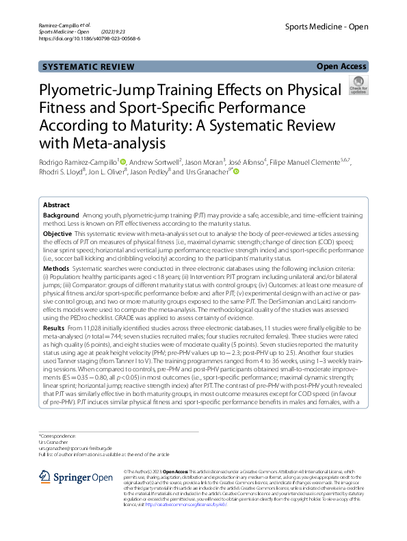 (PDF) Plyometric-Jump Training Effects on Physical Fitness and Sport-Specific Performance ...