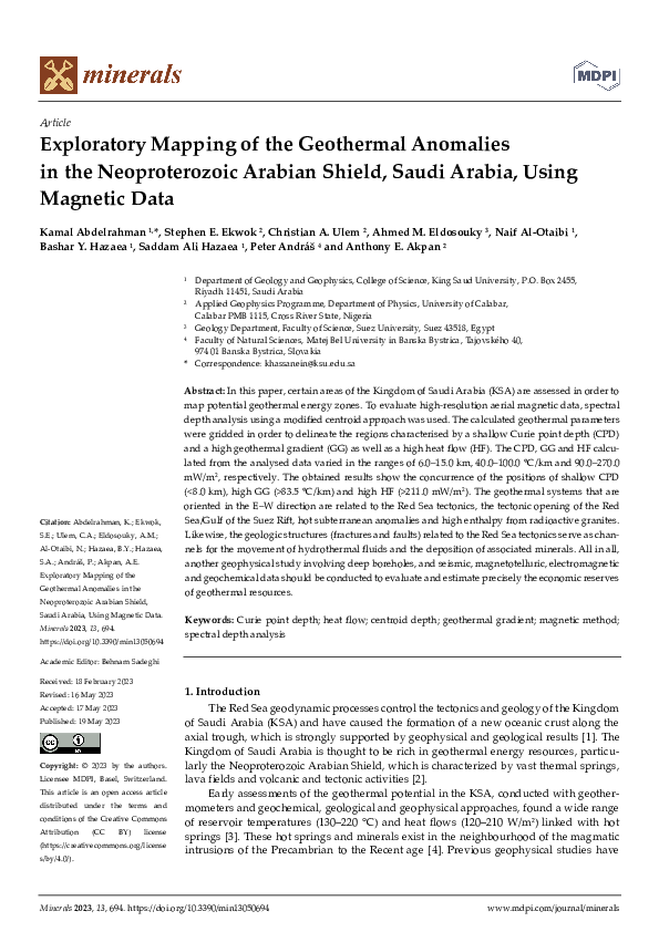 (PDF) Exploratory Mapping of the Geothermal Anomalies in the ...