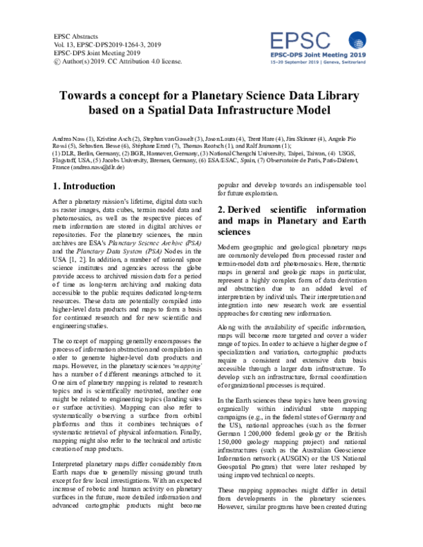 Pdf Framework For Planetary Science Data Library