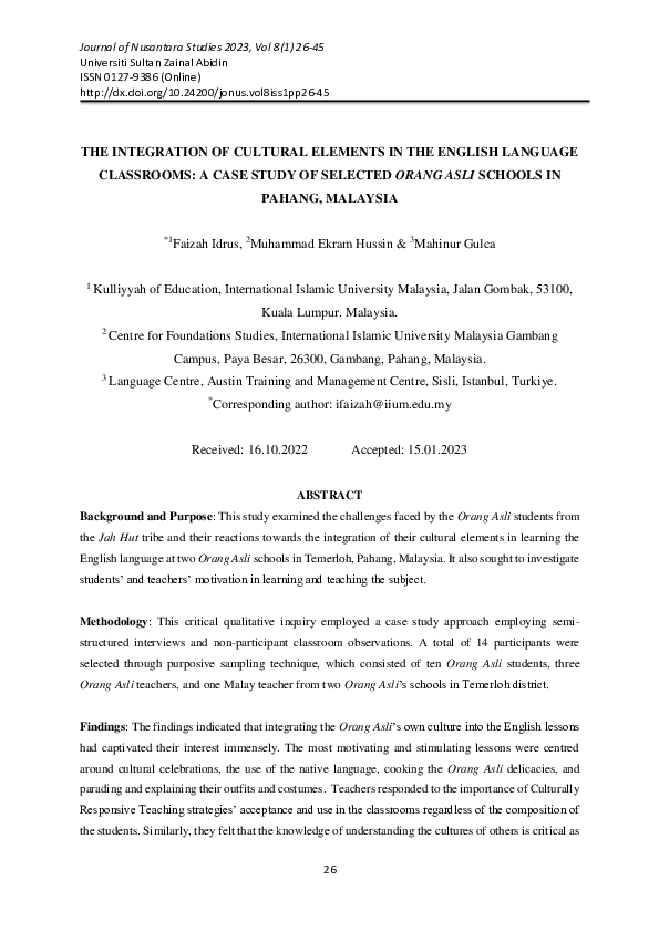 (PDF) The Integration of Cultural Elements in the English Language ...