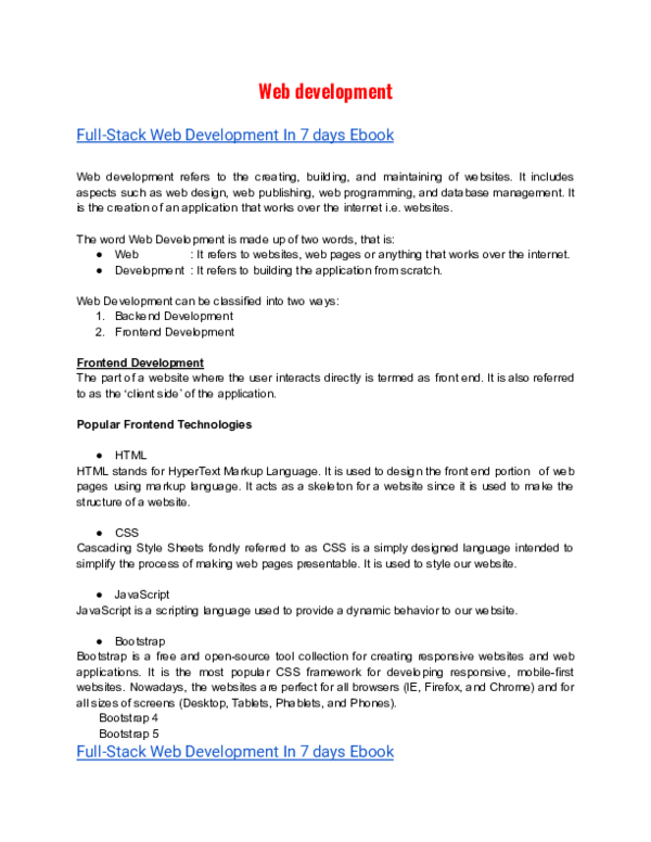 (PDF) Web Development