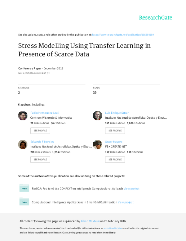 (PDF) Stress Modelling Using Transfer Learning in Presence of Scarce Data