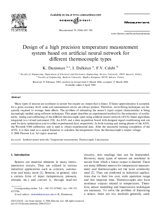 Pdf Design Of A High Precision Temperature Measurement System Based