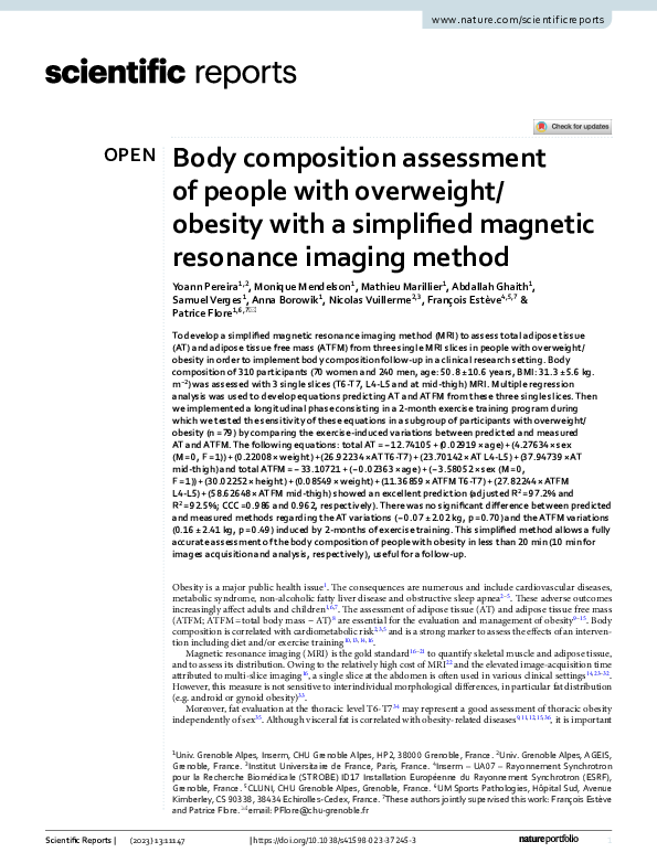 (PDF) Body composition assessment of people with overweight/obesity ...