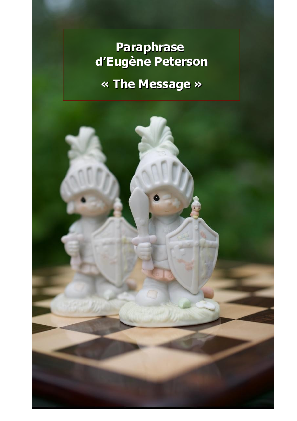 (PDF) La Paraphrase d'Eugène Peterson d'Eugène Peterson | Eric Podico ...