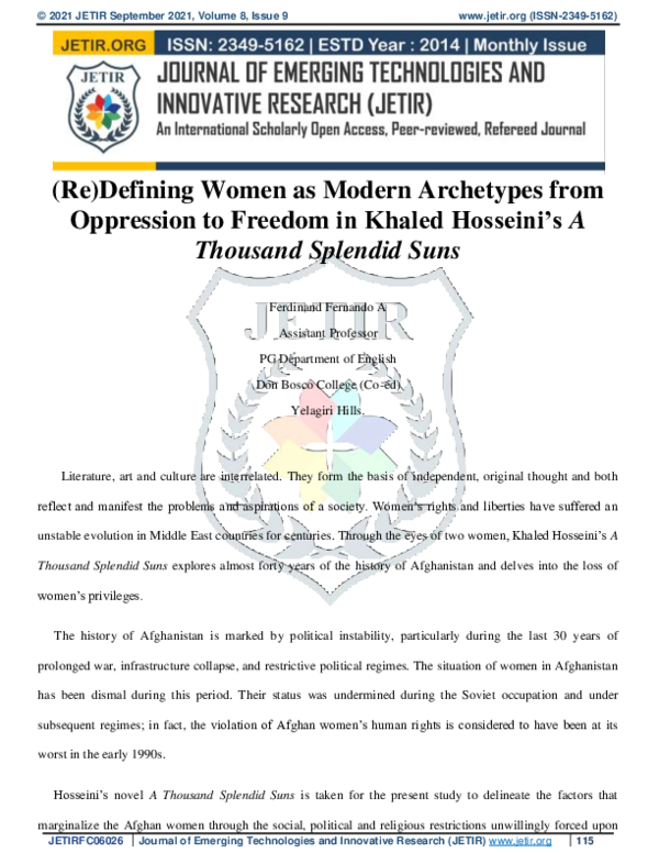 (PDF) (Re)Defining Women as Modern Archetypes from Oppression to ...