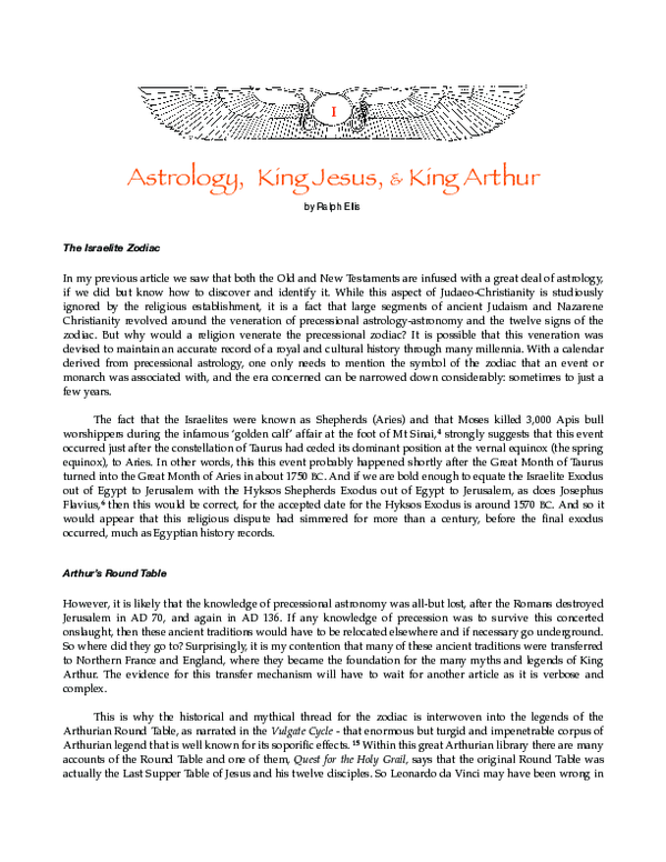 (PDF) King Arthur and the (Round) Last Supper Table