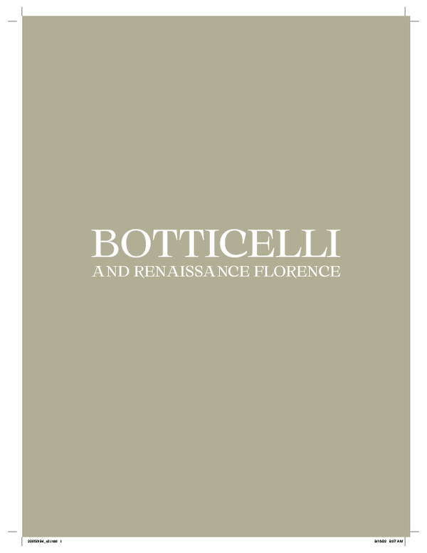 (PDF) Finding Sandro Botticelli