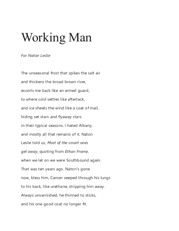 (PDF) Working Man (poem)