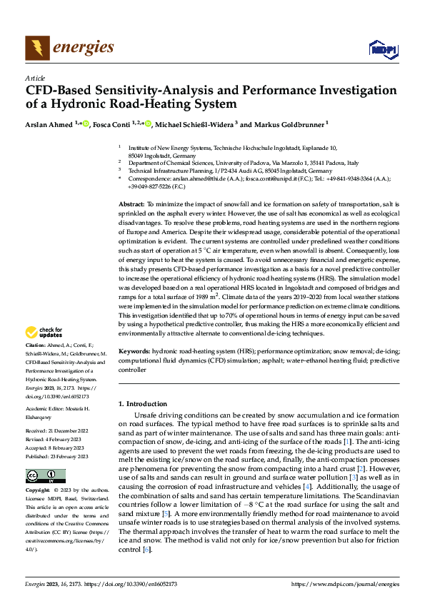 (PDF) CFD-Based Sensitivity-Analysis and Performance Investigation of a ...