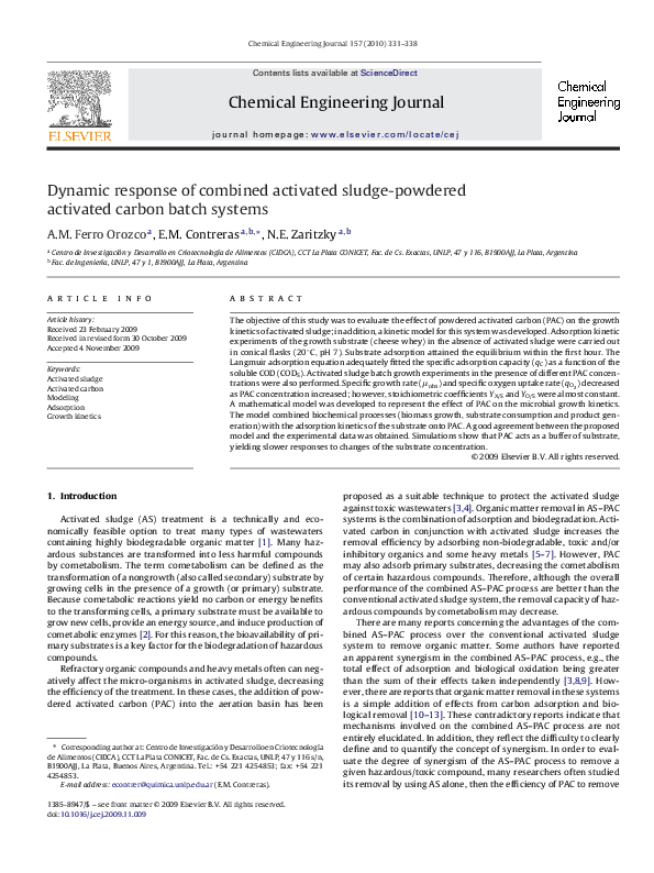 (PDF) Dynamic response of combined activated sludge-powdered activated ...