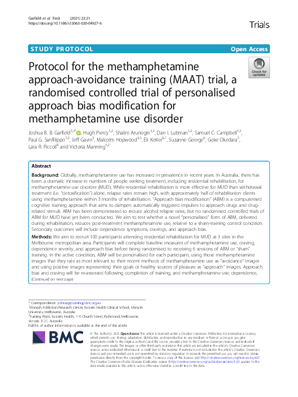 (PDF) Protocol for the methamphetamine approach-avoidance training ...