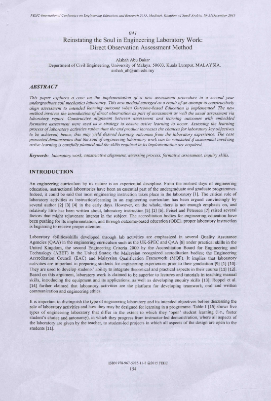 (PDF) Reinstating the soul in engineering laboratory work: Direct ...