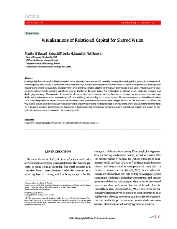(PDF) Visualizations of Relational Capital for Shared Vision