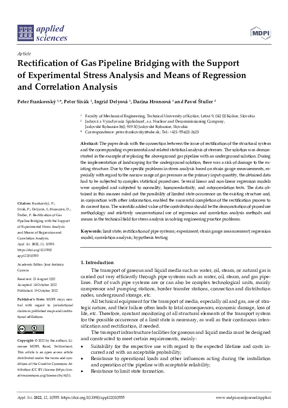 (PDF) Rectification of Gas Pipeline Bridging with the Support of ...