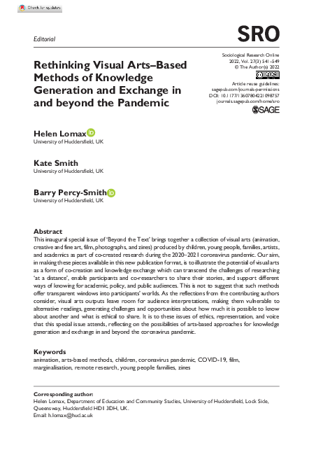 (PDF) Rethinking Visual Arts-Based Methods of Knowledge Generation and Exchange in and beyond ...