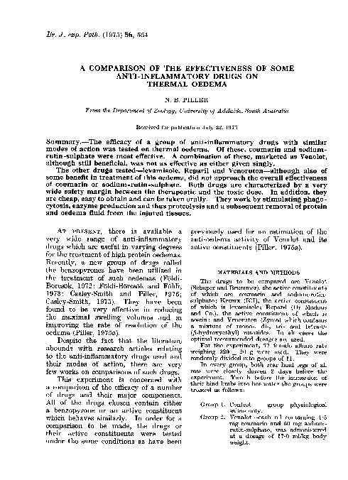 (PDF) A comparison of the effectiveness of some anti-inflammatory drugs ...