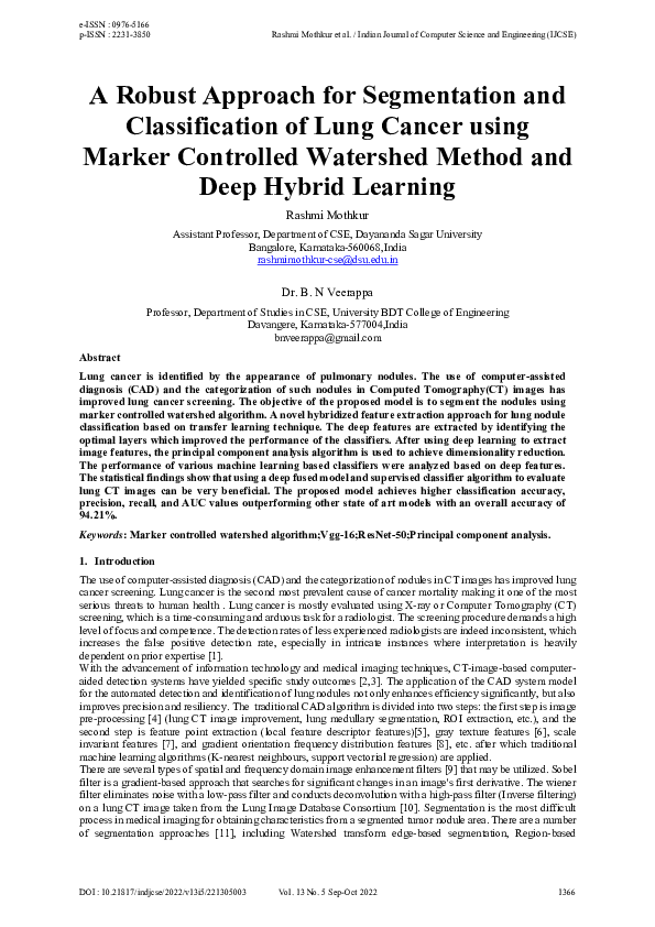 (PDF) A Robust Approach for Segmentation and Classification of Lung Cancer using Marker ...