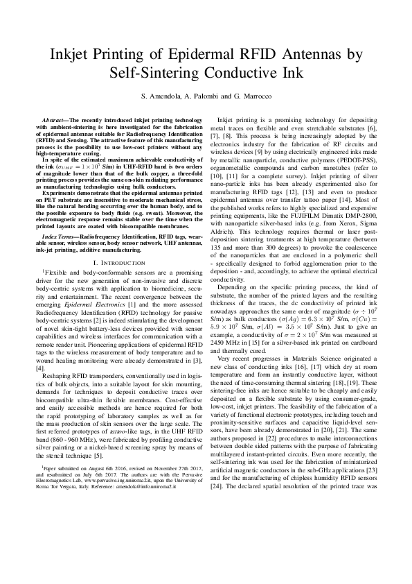 (PDF) Inkjet Printing of Epidermal RFID Antennas by Self-Sintering ...