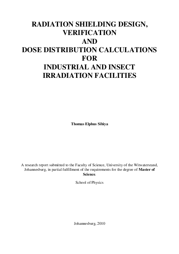 (PDF) Radiation shielding design, verification and dose distribution ...