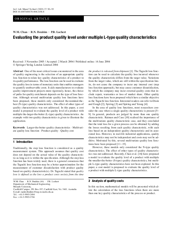 (PDF) Evaluating the product quality level under multiple L-type ...